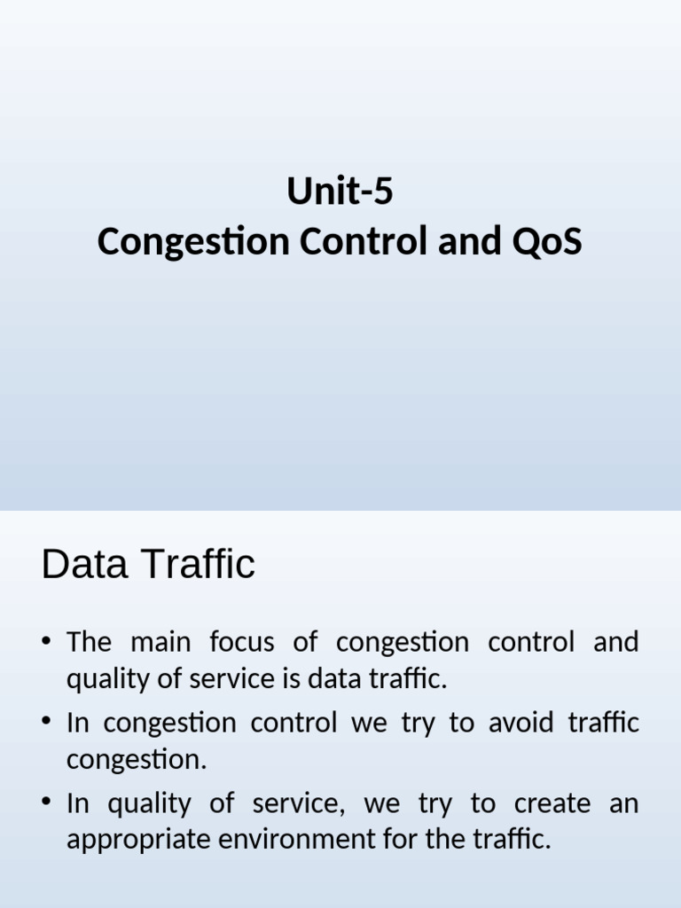 18 Transport Layer Congestion Control | PDF | Network Congestion | Quality Of Service
