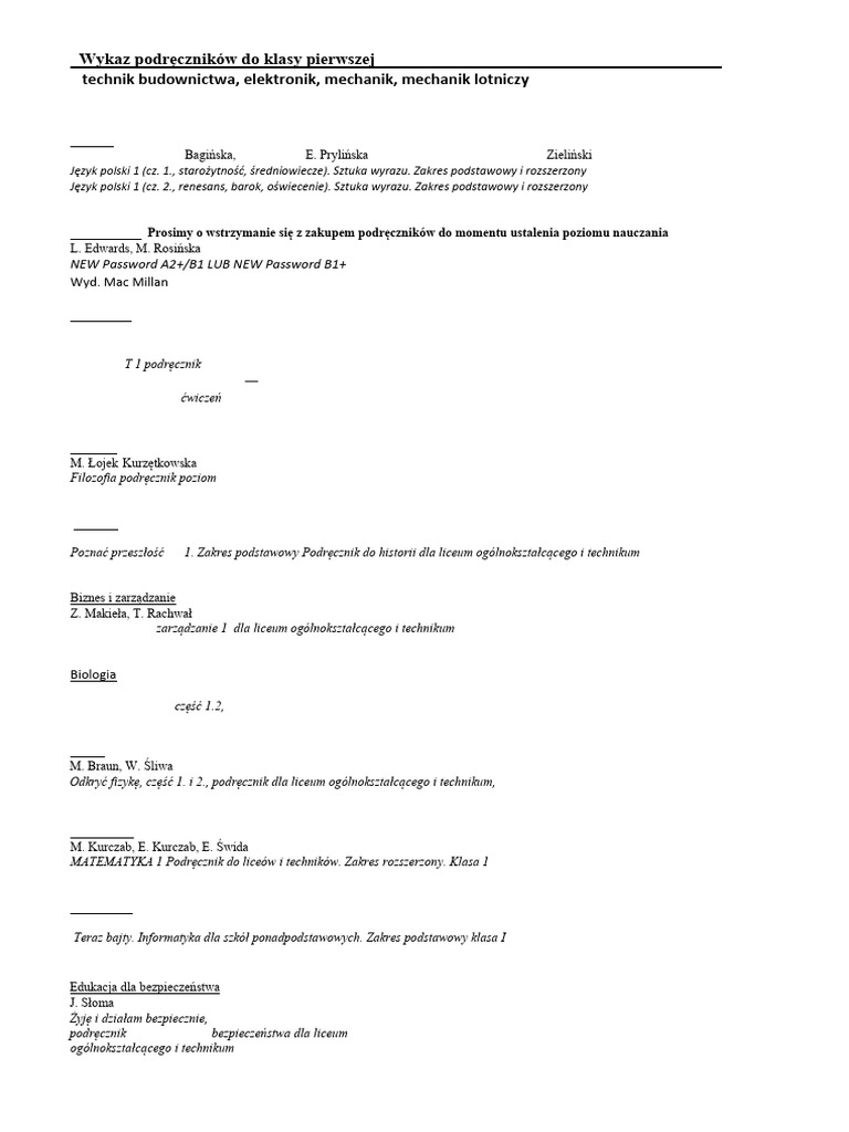 Książki KL Pierwsze Programista Informatyk Teleinformatyk | PDF