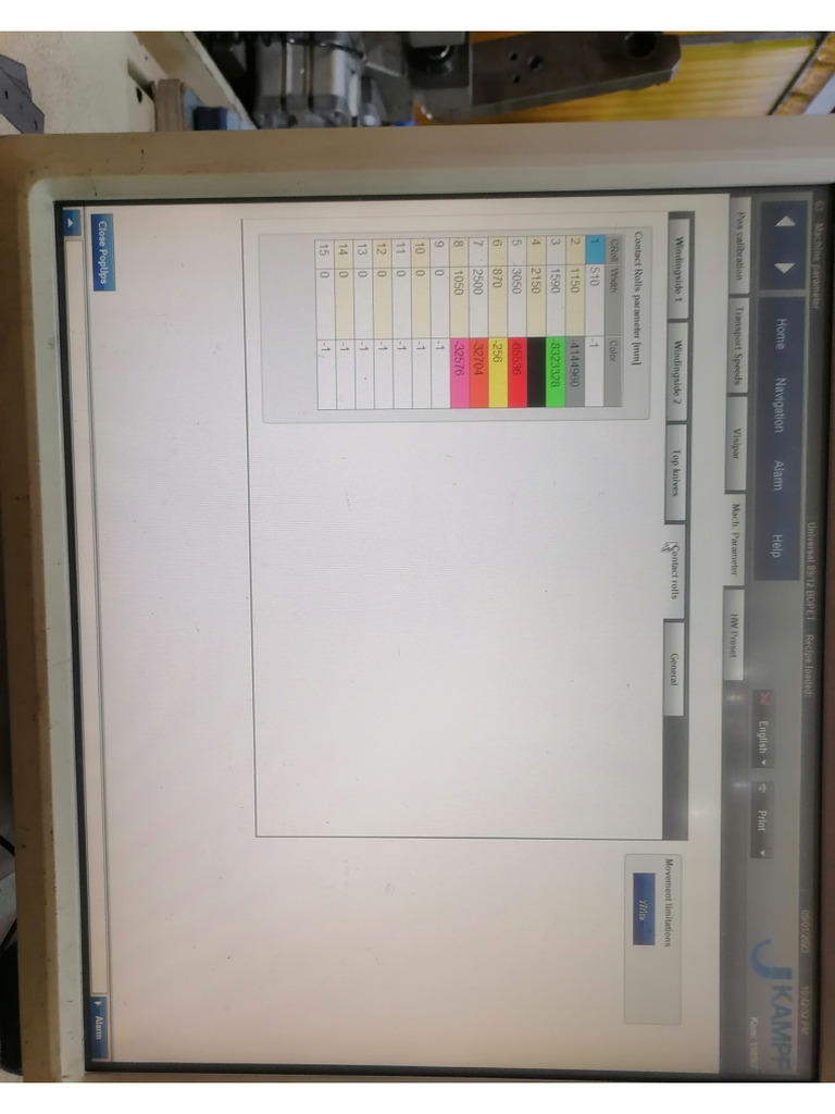 Primary Slitter 1 Parameters | PDF