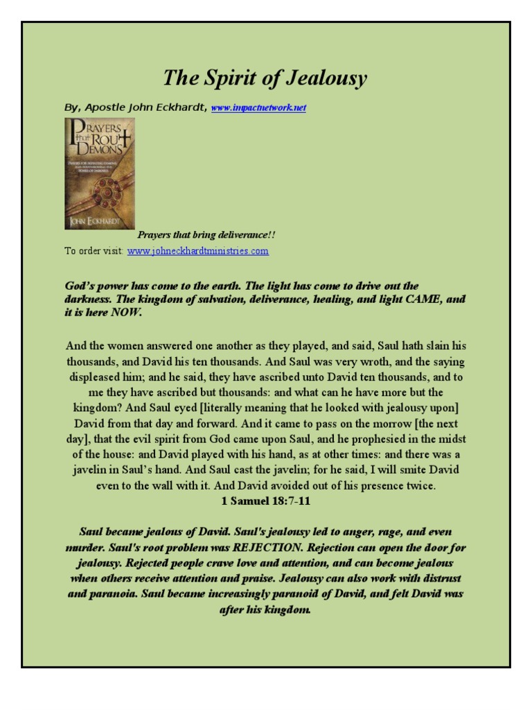 The Spirit Of Jealousy