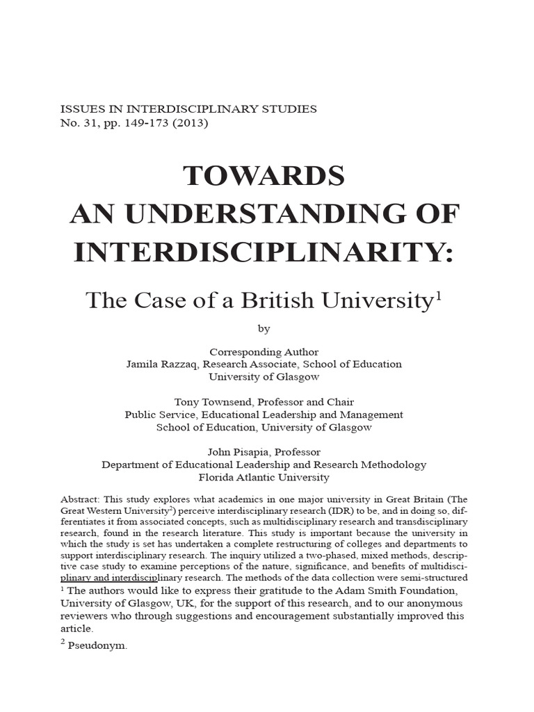 Concept of Multi Vs Inter | PDF | Interdisciplinarity | Cognition