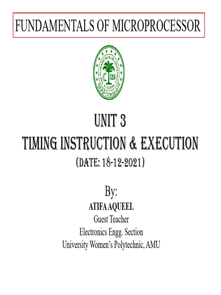 Unit 3 Pdf Central Processing Unit Input Output