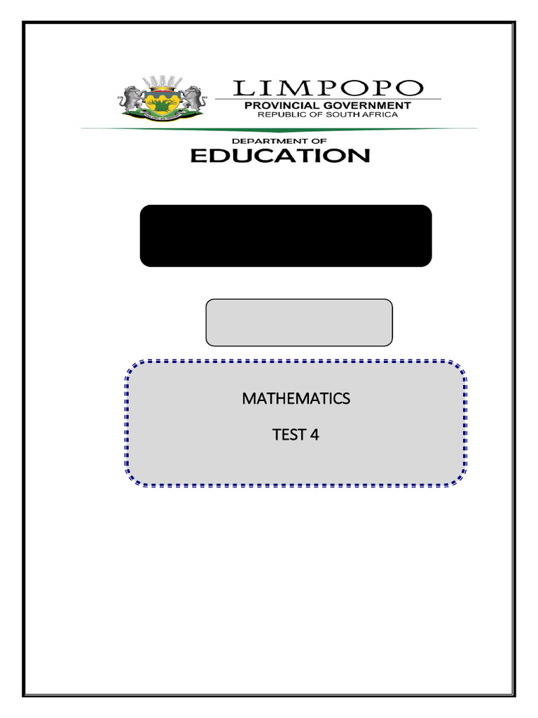 2024 Maths Gr.10 Test 4 October | PDF | Mathematics