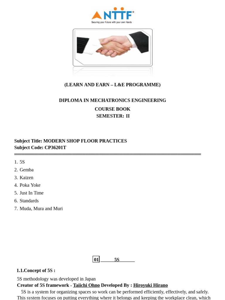 Modern Shop Floor Practices Overview | PDF | Lean Manufacturing ...
