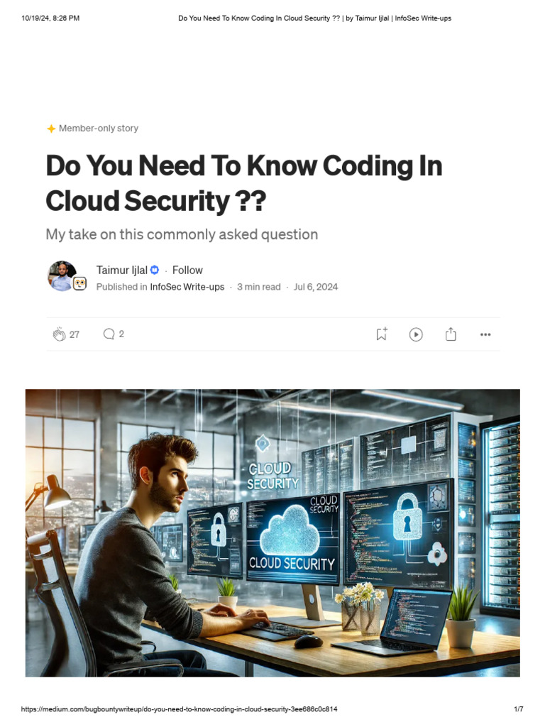 Do You Need to Know Coding in Cloud Security | PDF | Computer Security ...