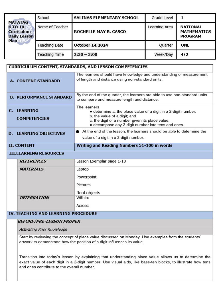DLP NMP W4 D2 | PDF | Learning | Curriculum