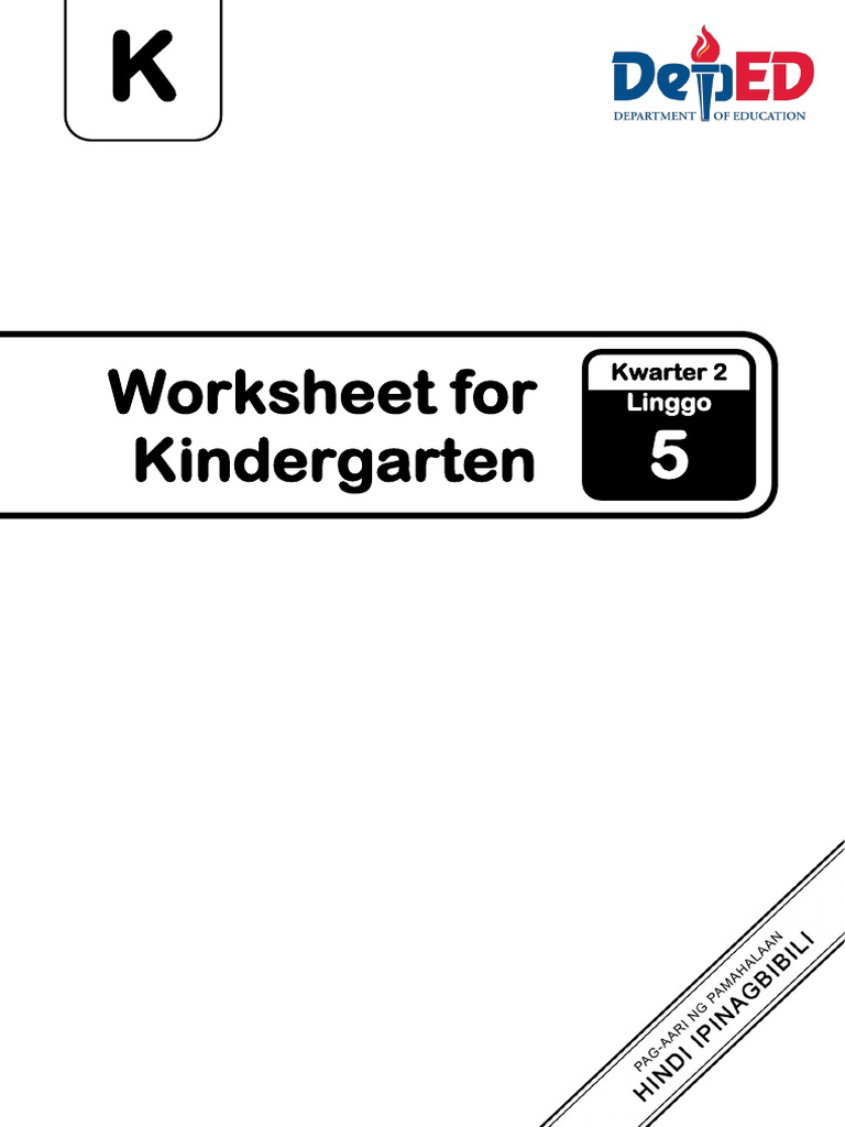 WS Kindergarten Q2 Week5 v2 | PDF | Learning | Reading (Process)