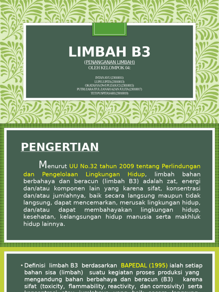 Limbah B3 PPT | PDF