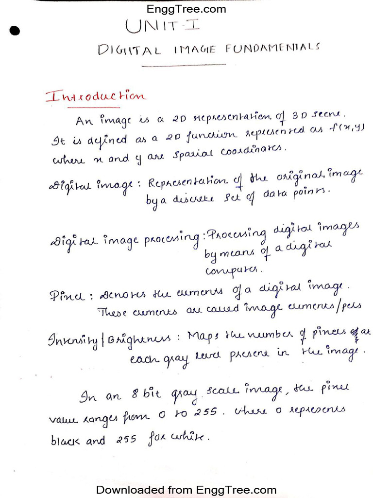 CEC366 Image Processing Lecture Notes 2 | PDF | Games & Activities ...