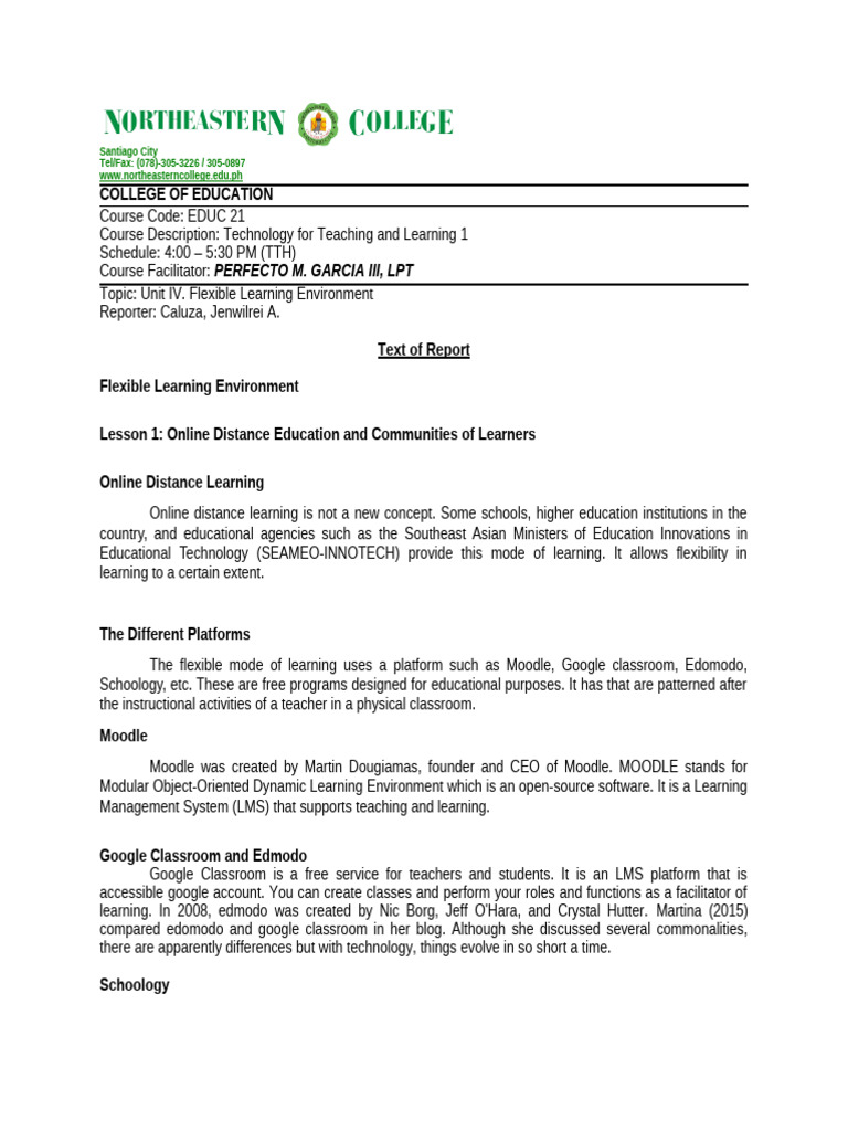 Tor Unit 4 Ttl Pdf Moodle Educational Technology
