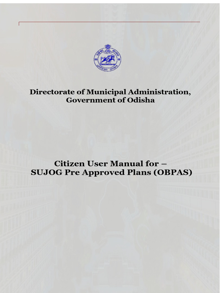 SUJOG Portal User Guide for Building Plans | PDF