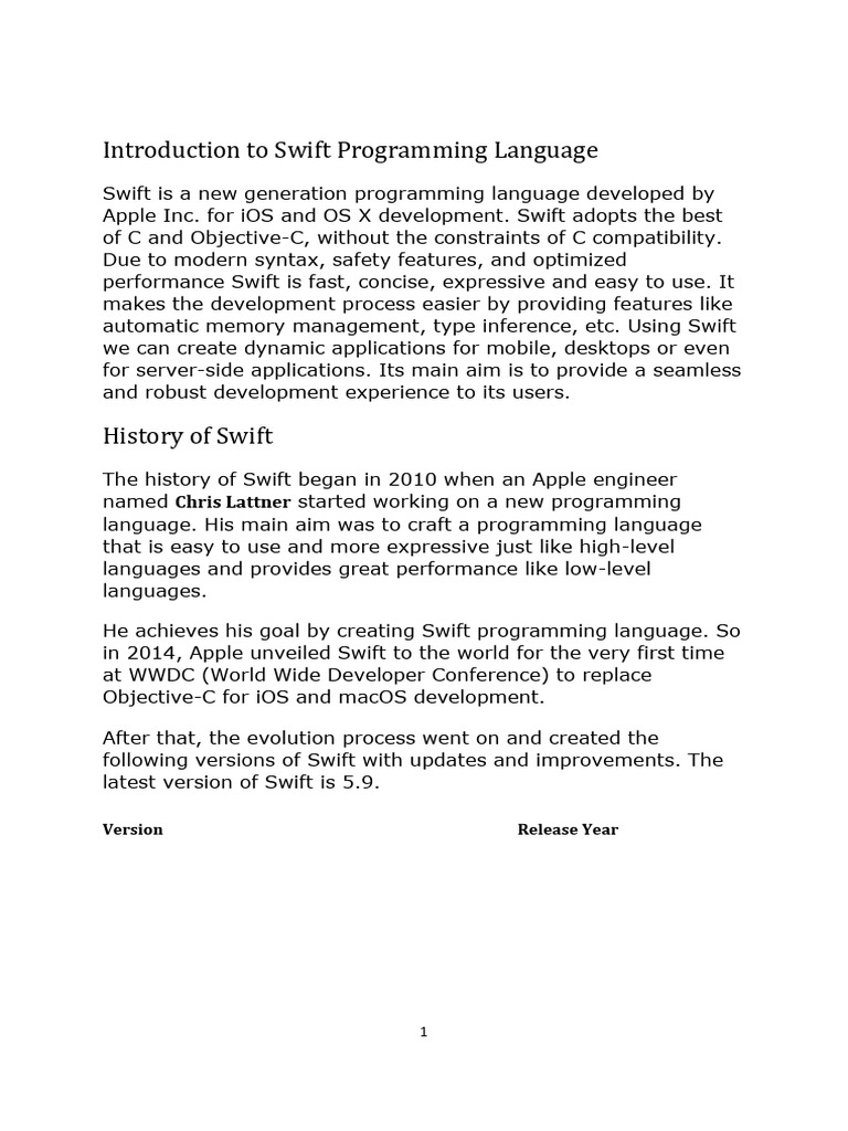 Swift Programming Language - III | PDF | Swift (Programming Language) | Xcode