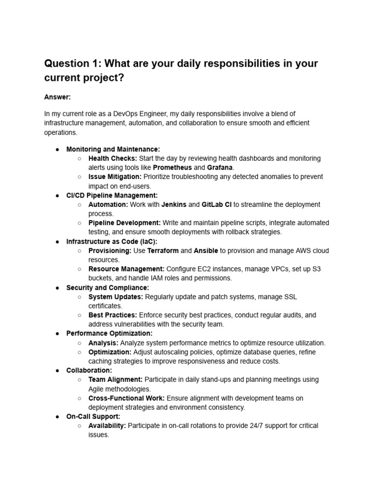 DevOps Engineer Interview Questions - 2024 | PDF | Software Testing ...