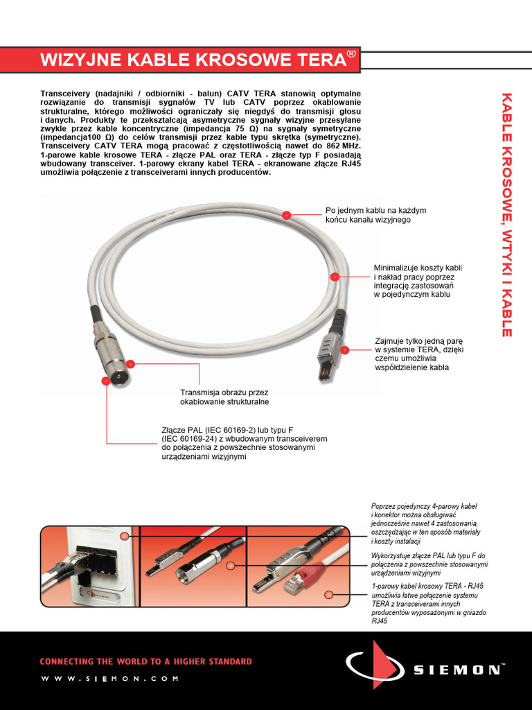 Kable Krosowe TERA Video-PL | PDF