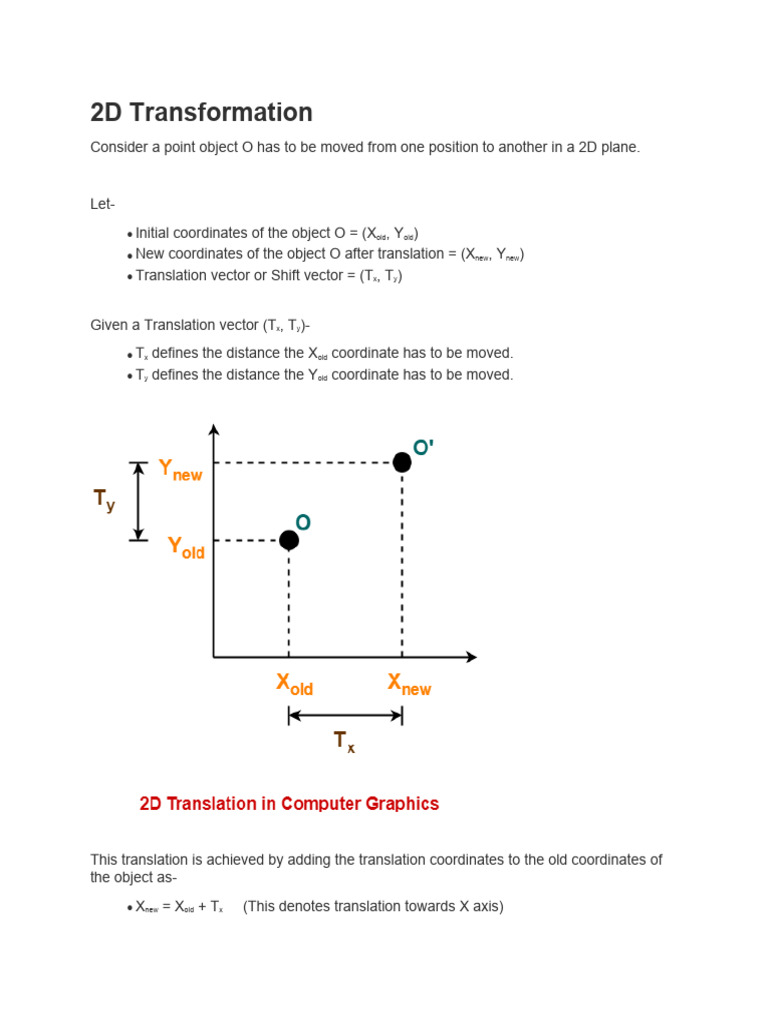 Transformations Pdf Cartesian Coordinate System 2 D Computer