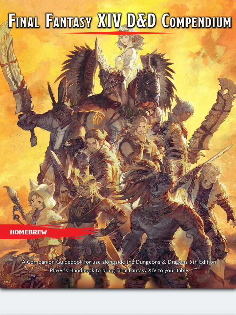 5th Edition D&D X Final Fantasy XIV - Classes and Races Compendium - GM ...