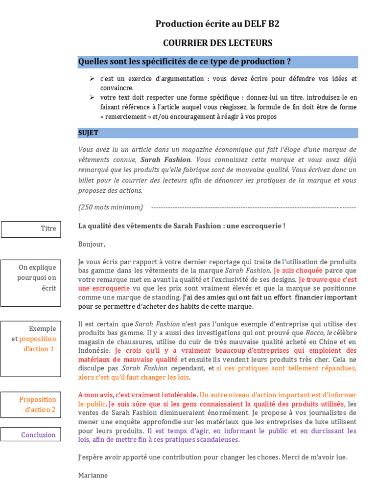 Critique de Sarah Fashion : qualité en question | PDF | Vaccination ...