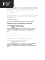 4 Stage Balance Test Print | PDF | Balance (Ability) | Diseases And ...