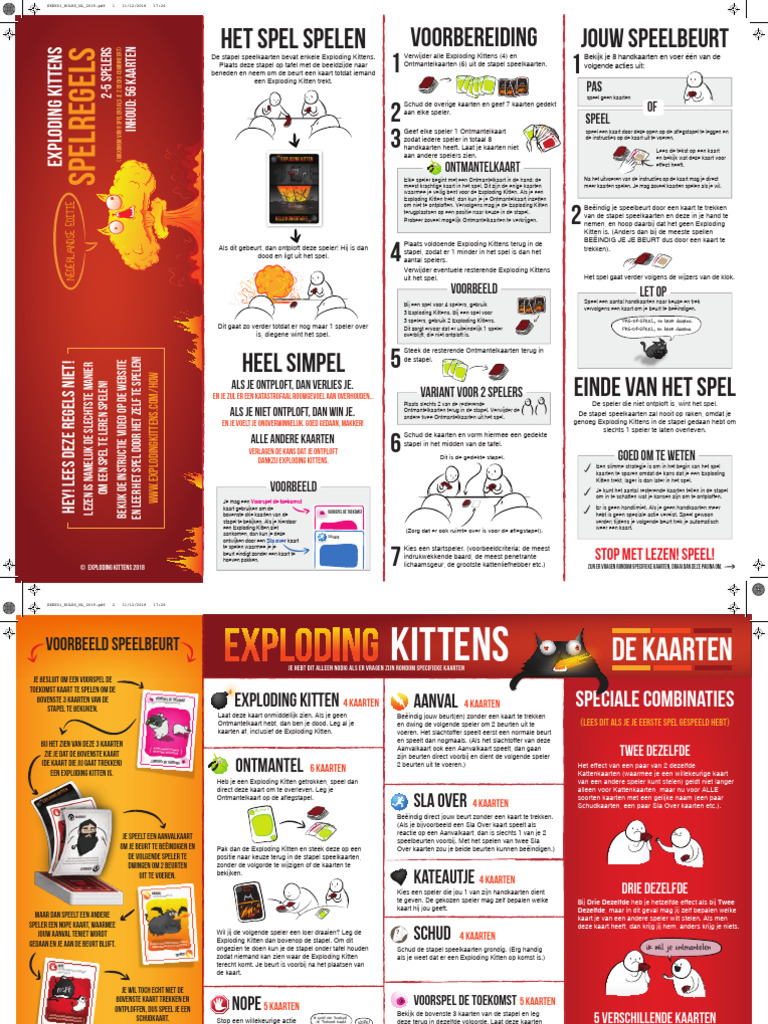 Exploding-Kittens Rules NL | PDF