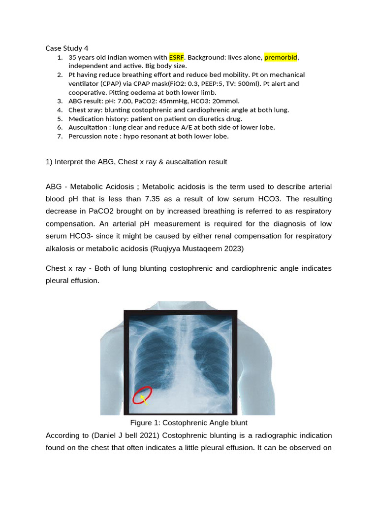 Draft Case Study 4 | PDF | Lung | Hypertension