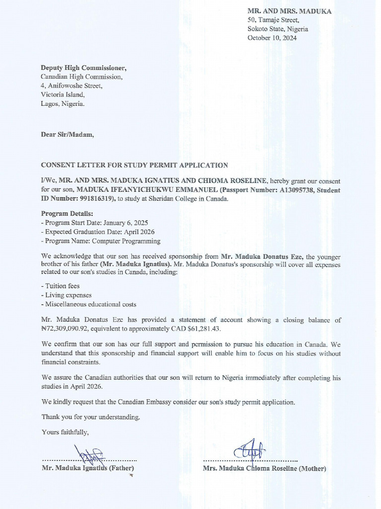 Consent Letter | PDF