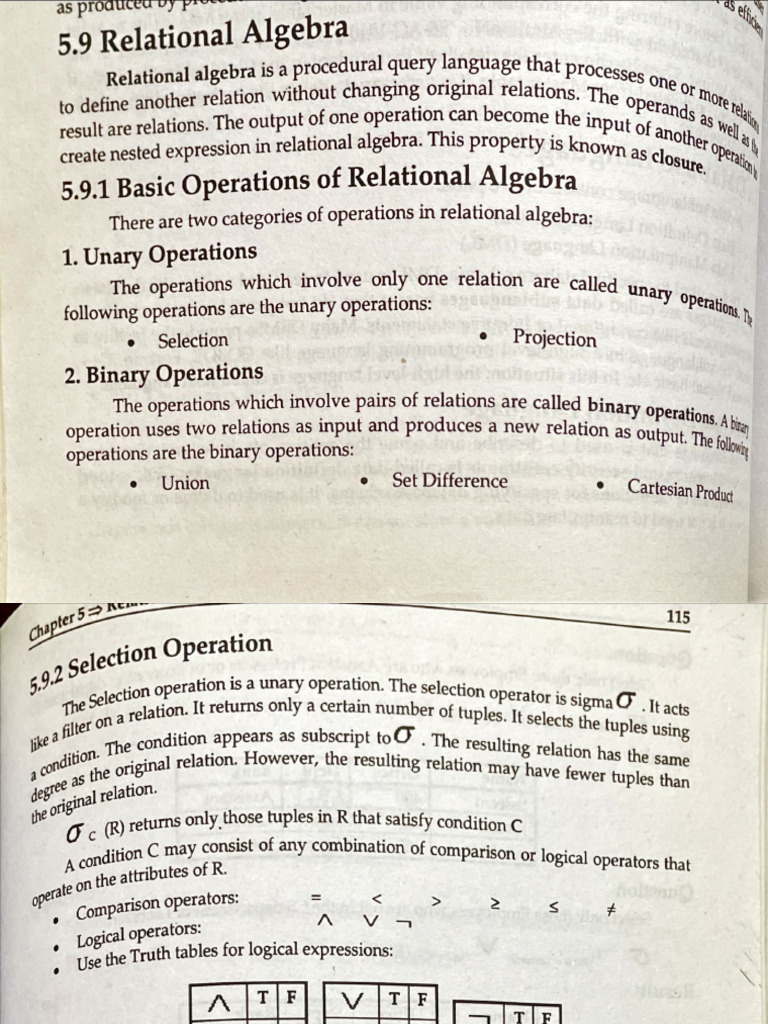 Relational Algebra | PDF
