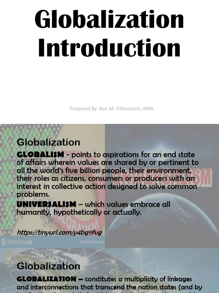 Globalization Introduction Module 1 | PDF | Globalization | Millennium Development Goals
