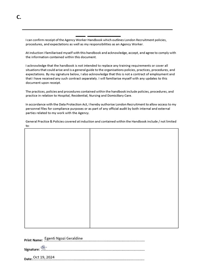 New Agency Handbook E Signature 1 Encrypted Pdf Confidentiality