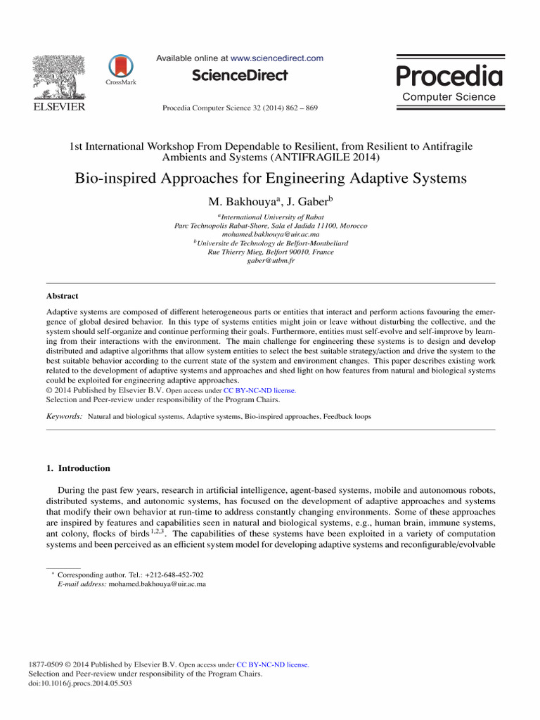 Bio-Inspired Approaches For Engineering Adaptive Systems | PDF | Chess | Chess Theory