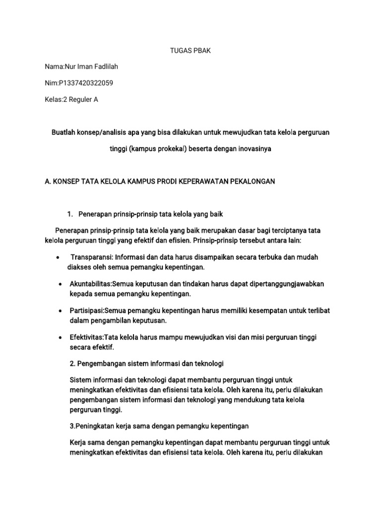 Tugas Pbak | PDF
