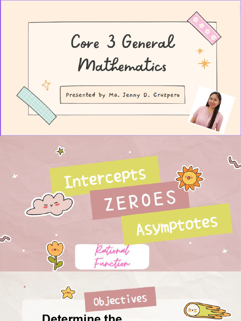 Intercepts - Zeroes and Asymptotes of Rational Functions | PDF ...