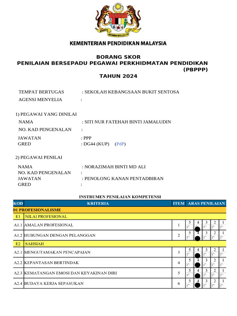 1 Instrumen Pdp | PDF