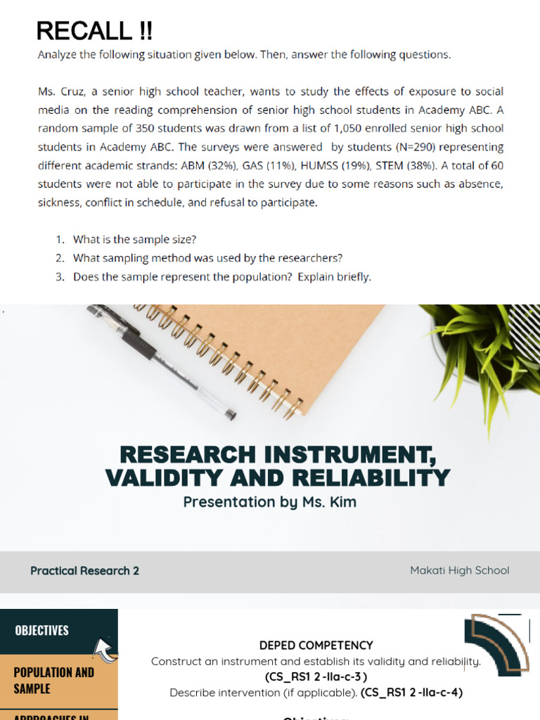 Q2 L2-5 Research Instrument | PDF | Quantitative Research | Research ...