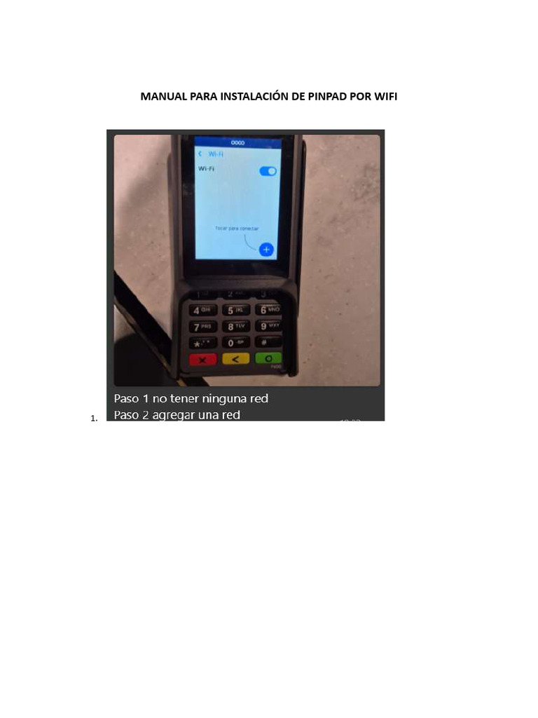 Manual para Instalación de Pinpad Por Wifi | PDF