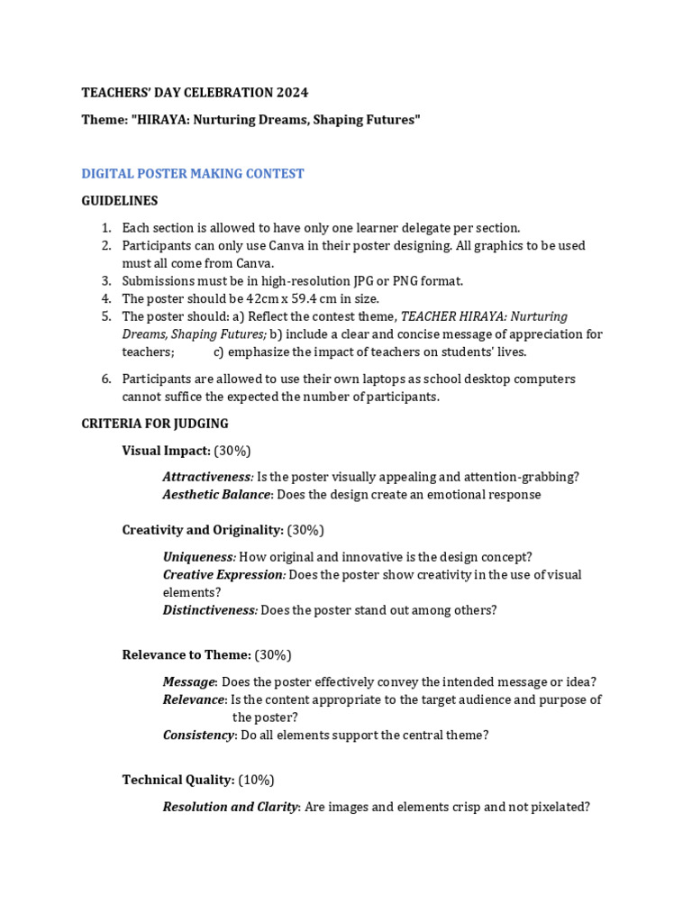 Digital Poster Making Guidelines | PDF