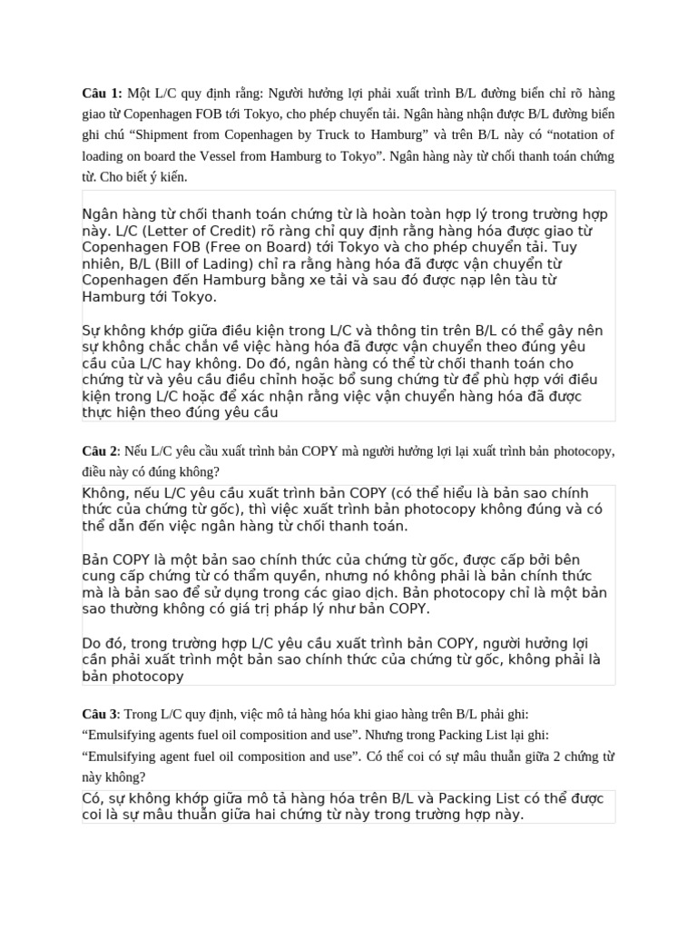 Bai Tap Bat Loi LC | PDF