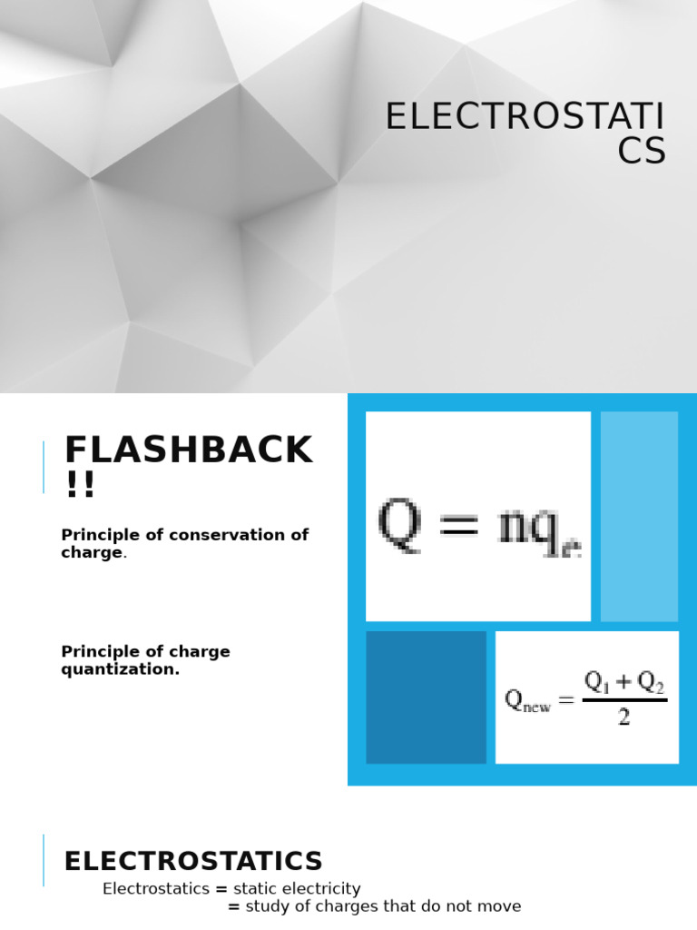 Electrostatics | PDF | Electric Field | Force