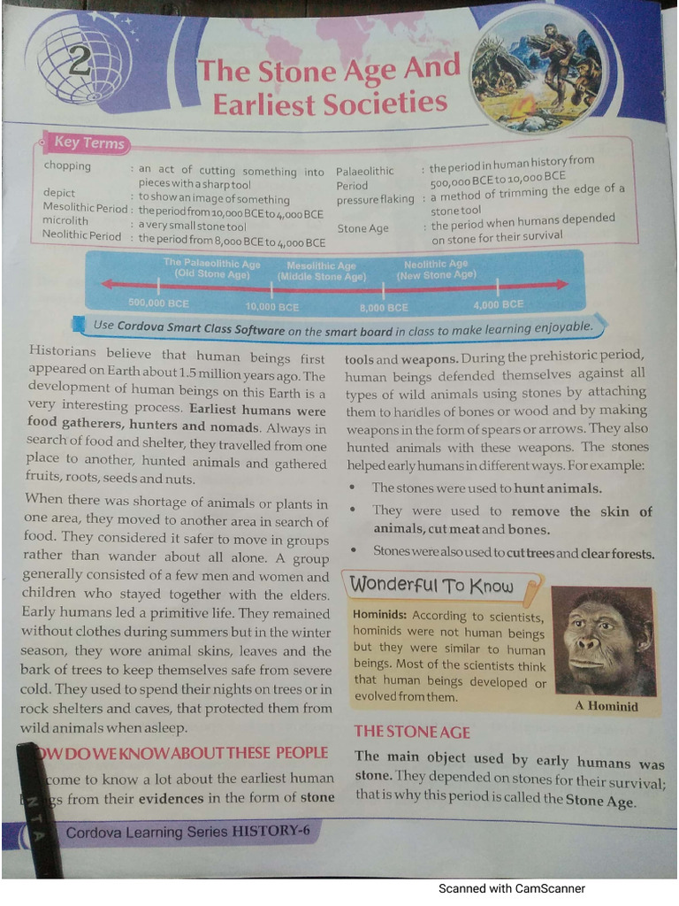 38 Class 6 History Chap 2 The Stone Age and Earliest Societies | PDF