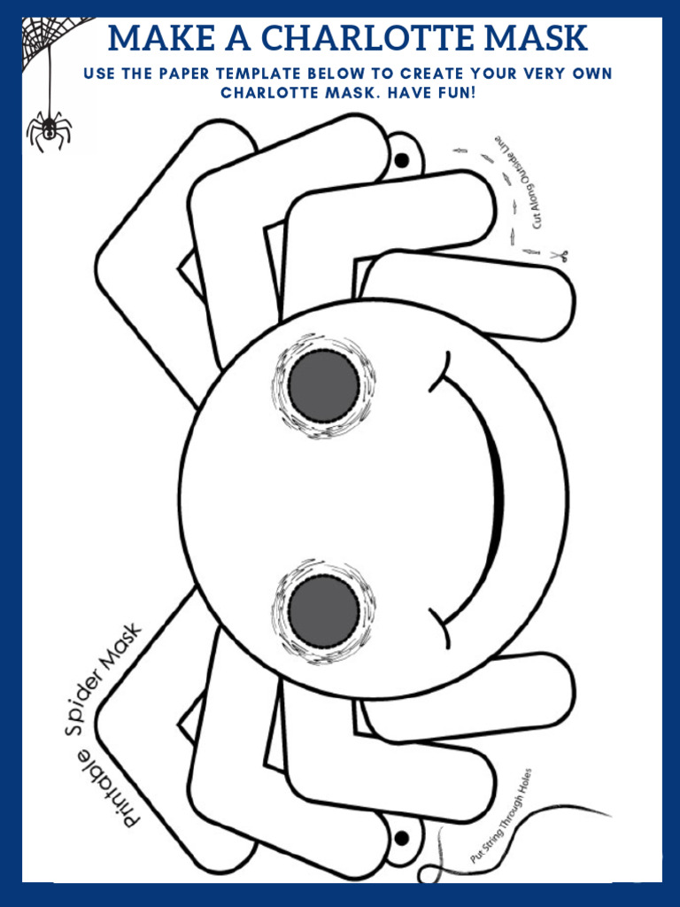 Printable Spider Mask Coloring Page | PDF