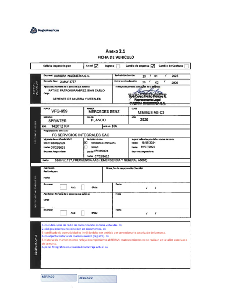 000 Expediente Vfq-959 - Rev (1) Con Obs | PDF