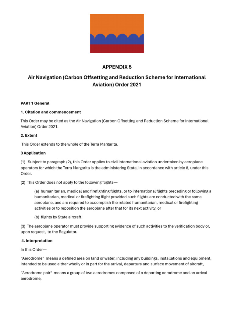 2.5 APPENDIX 5 Air Navigation Carbon Offsetting and Reduction Scheme ...