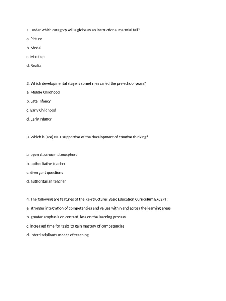 Let Question Samples | PDF | Learning | Teachers