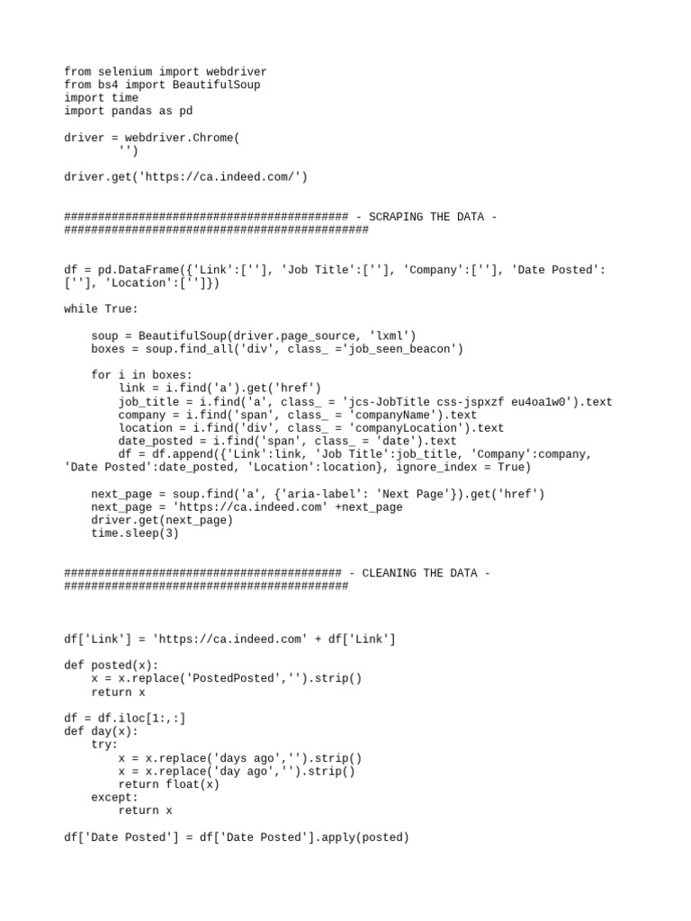 2.1 Indeed - Code | PDF