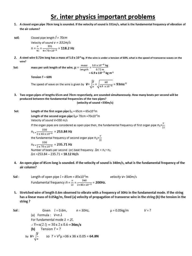 2physics Problems Converted | PDF | Inductor | Sound