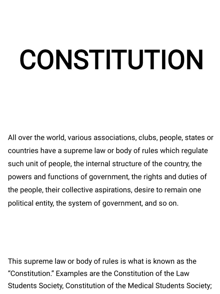 Understanding Constitutional Law Basics | PDF | Constitution ...