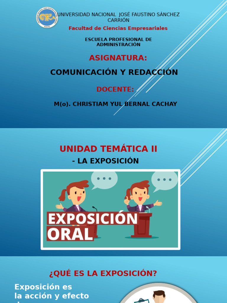 Importancia de la Exposición Oral | PDF