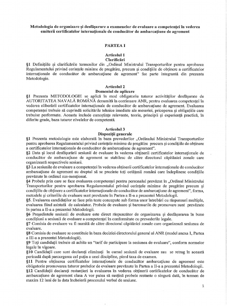 2023 Metodologie Conducator Ambarcatiune de Agrement | PDF