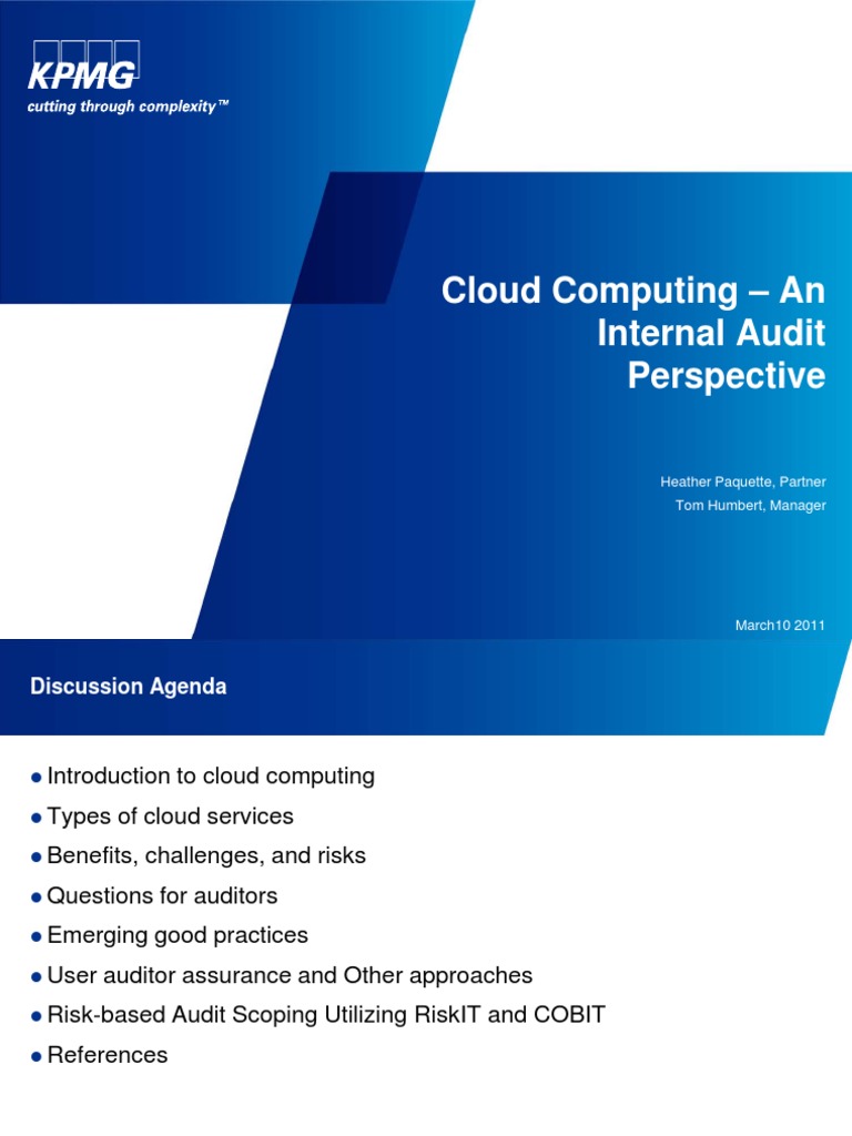 Cloud Computing An Internal Audit Perspective | PDF