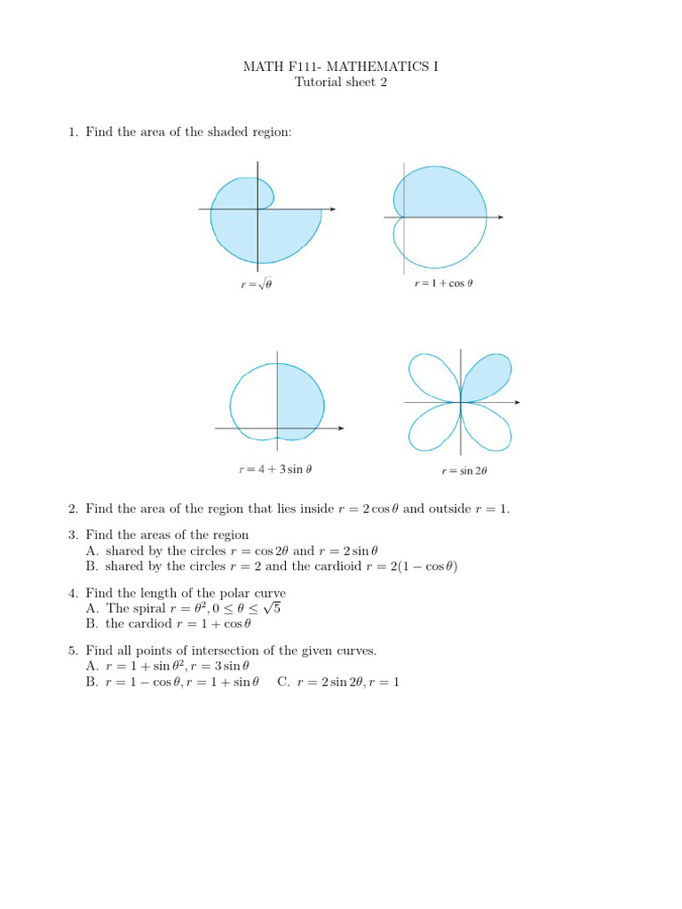 Tutorial Sheet 2 | PDF | Art | Science & Mathematics