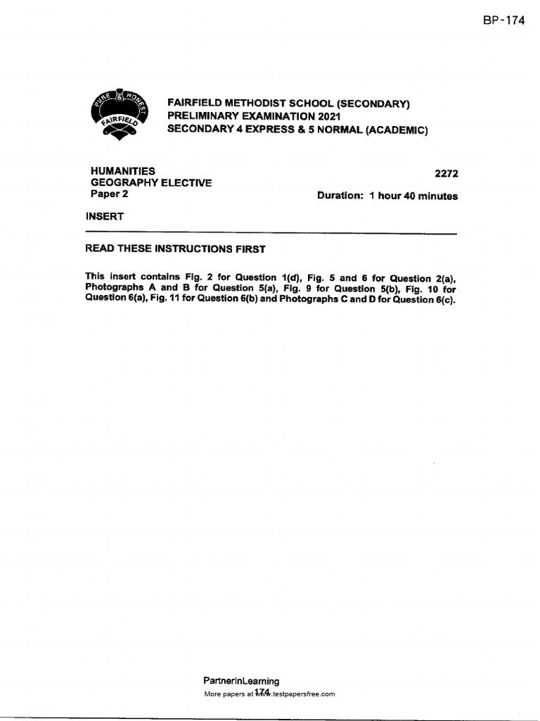 OLevel Geography 2021 SA2 Fairfield | PDF | Career & Growth | Cooking, Food & Wine